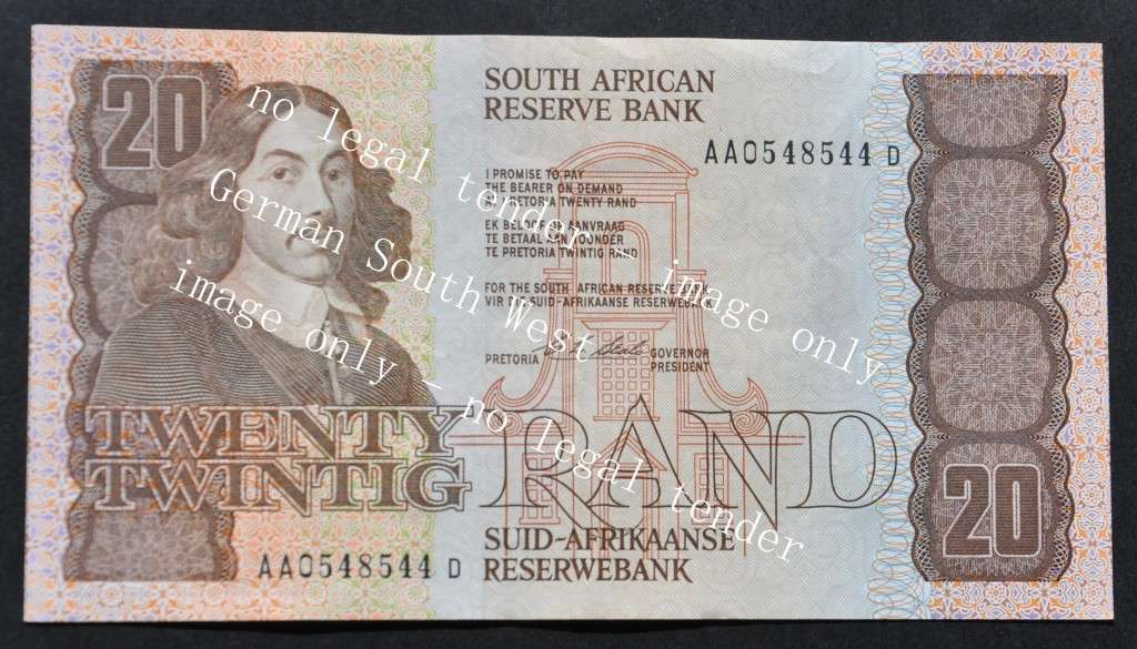 CL Stals - 20 Rand 1990, prefix AA, E/A, CL Stals, 1st issue, rare note ...