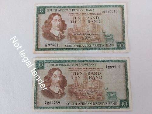 G Rissik - Super Sale! Set of Two Rissik RSA 1966 Second Issue R10 ...
