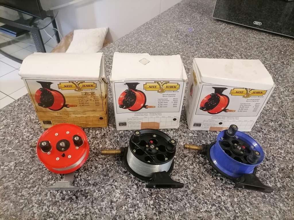 Reels - 3 X Nite Hawk League Master Centre Pin Fishing Reel - Excellent working condition ...