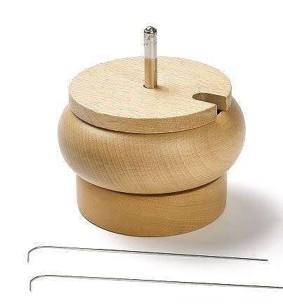 Glass Beads - Wood Manual Beading Spinner / 15 Colors 8/0 Glass Round ...