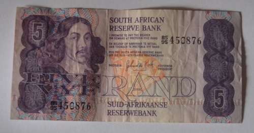 GPC de Kock - SOUTH AFRICAN OLD R5 NOTE - R1 NO RESERVE AUCTION! was ...