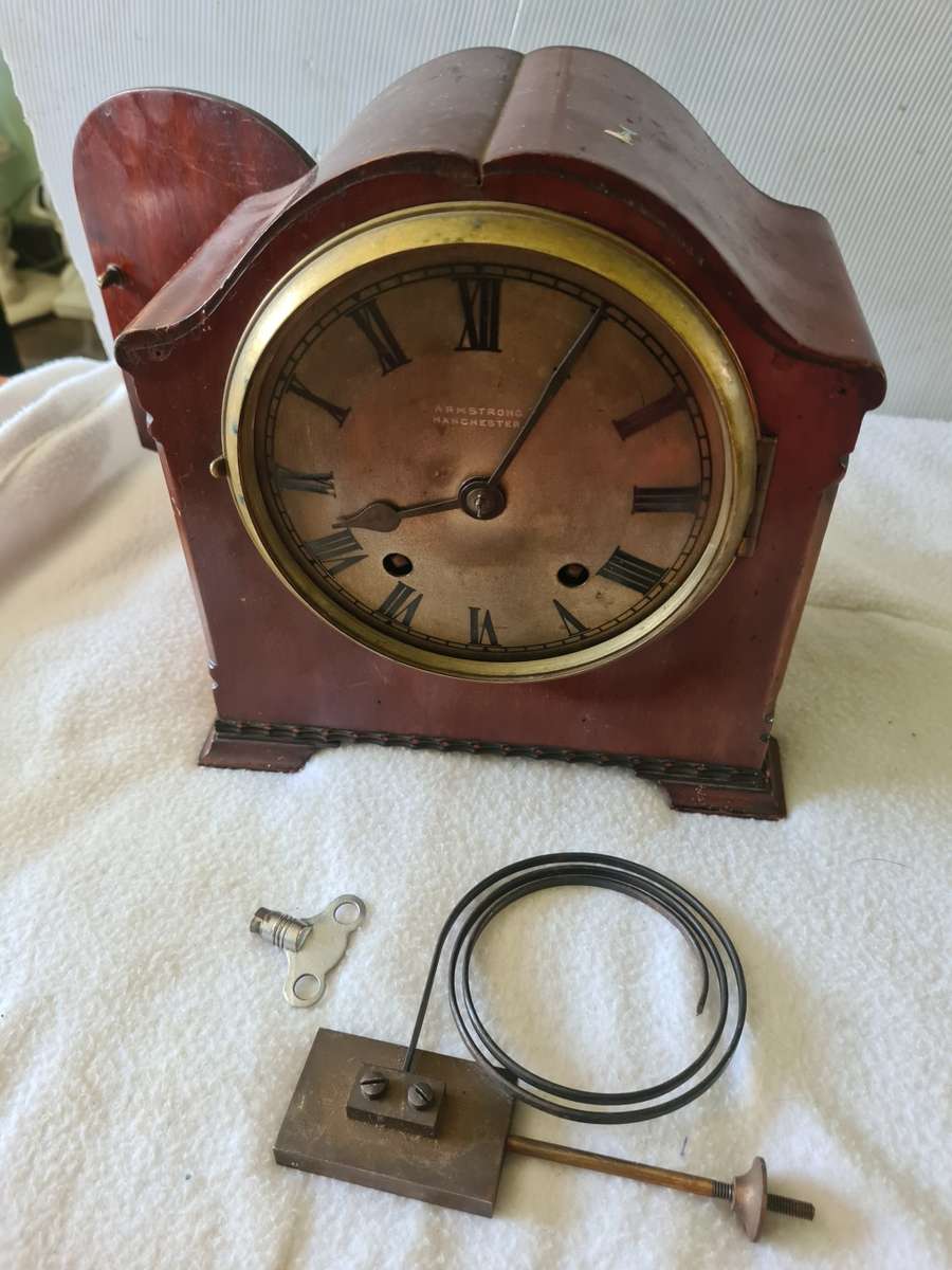 Mantel Clocks - ARMSTRONG MANCHESTER VINTAGE MECHANICAL MANTLE CLOCK ...