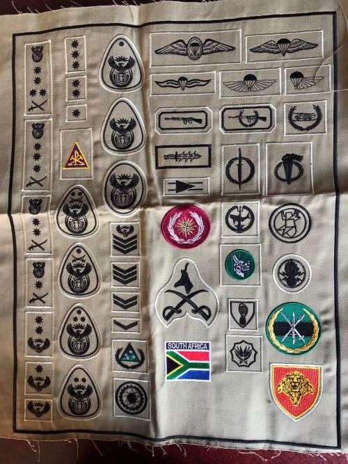 South African Army - SANDF COMPLETE BADGE AND RANK SET was listed for ...