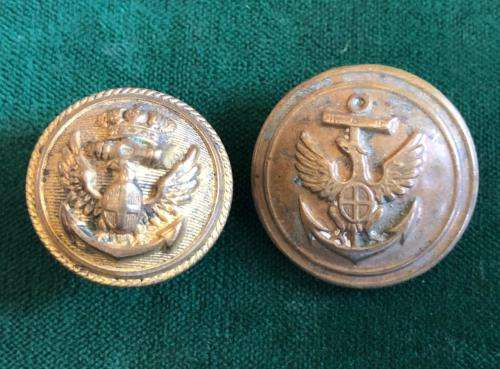 International Badges & Insignia - ITALIAN WW2 NAVAL BUTTONS- 2 SOLD ...