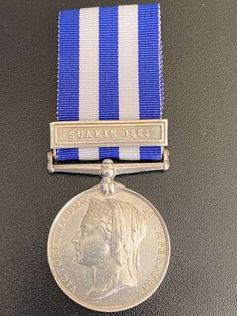 Pre World War 1 - FULL SIZE SILVER EGYPT MEDAL-1882-89 WITH SUAKIN 1885 ...