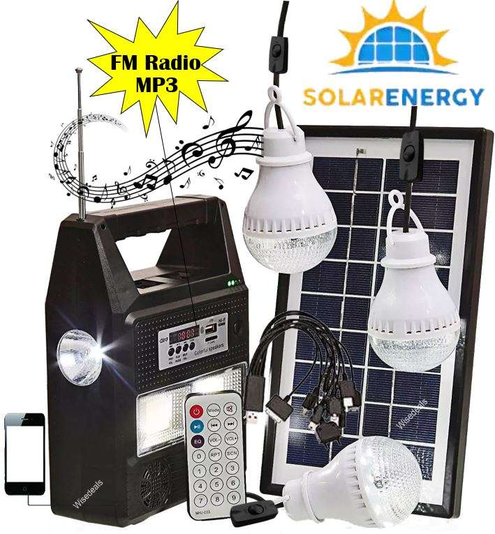 Solar Kits - SOLAR FM Radio Light System - Control Radio Unit, 3 LED ...