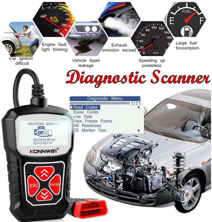 Scanners - OBD2 Universal Vehicle Diagnostic Scanner was sold for R221 ...