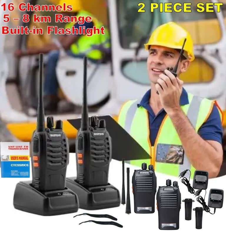 Two-Way Radios - 2 X Handheld Hand Radio Set with 16 Channels and lots ...