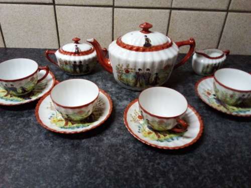 Oriental Porcelain - Vintage Japanese Geisha Girls Egg-Shell Tea Set ...