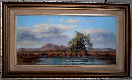 Paintings - GORGEOUS!! BEEUWEN GERRYTS LANDSCAPE OIL ON BOARD, 610 X ...