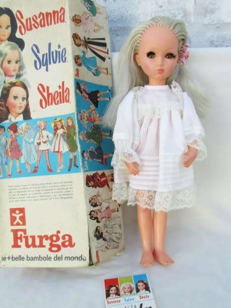 Dolls - EXQUISITE VINTAGE FURGA DOLL - SYLVIE WITH LONG, FEATHERY ...