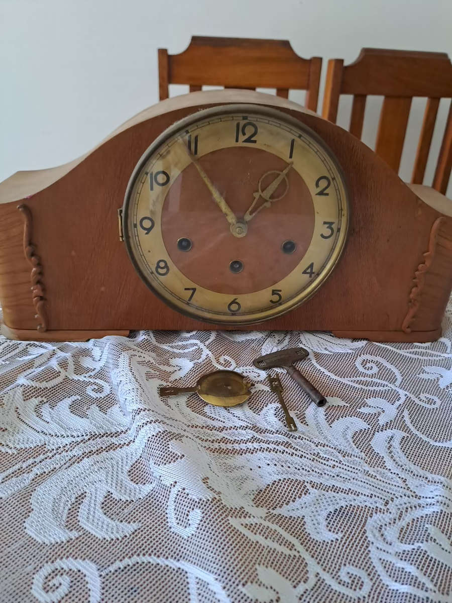 Mantel Clocks - A RARE ANTIQUE (c1940) GERMAN MADE `MULLER-SCHLENKER ...