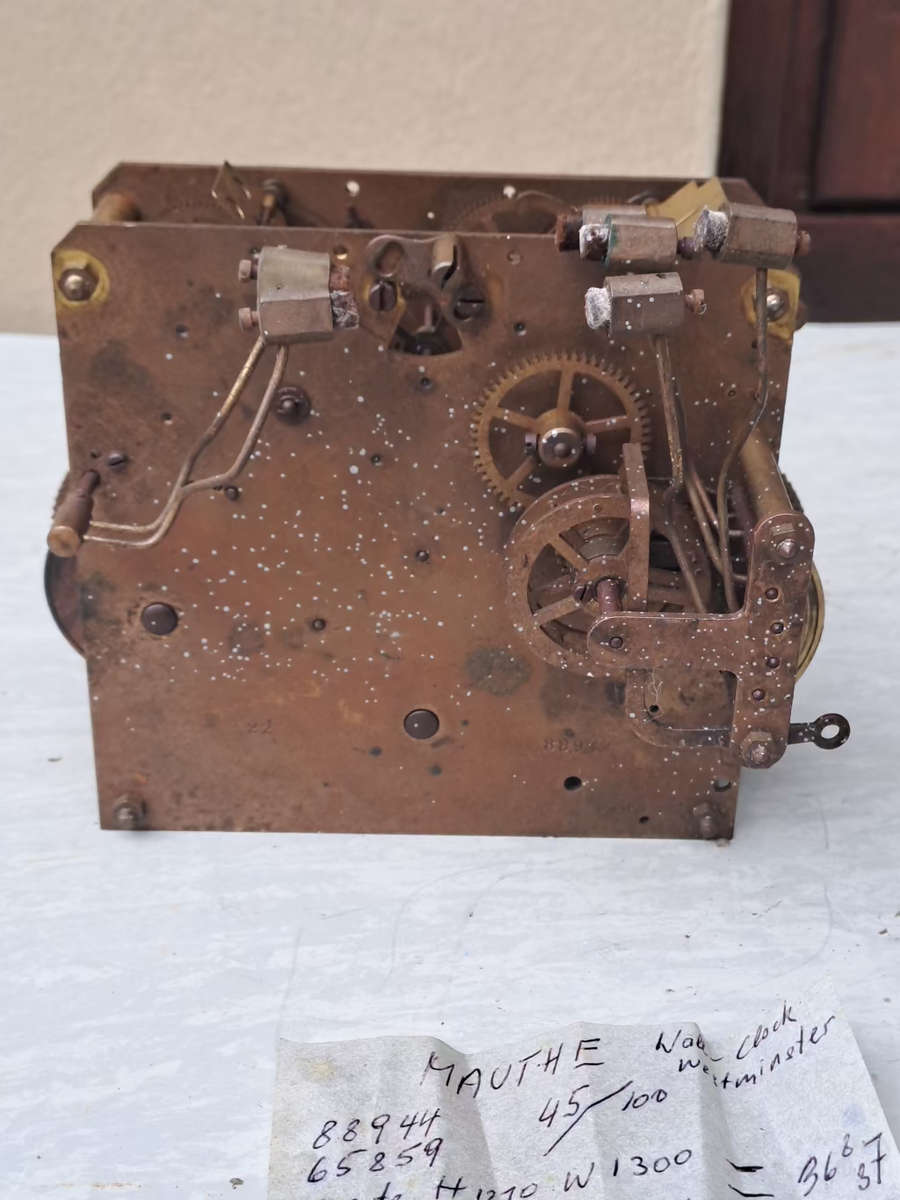 Cuckoo & Wall Clocks - Mauthe wall clock movement with Westminster ...