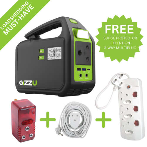 Chargers - Loadshedding COMBO GIZZU 242Wh Portable Power Station 1 x 3 ...
