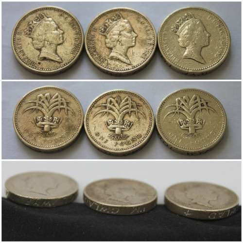 Great Britain - GREAT BRITAIN 1 POUND UPSIDE DOWN EDGE LETTERING was ...