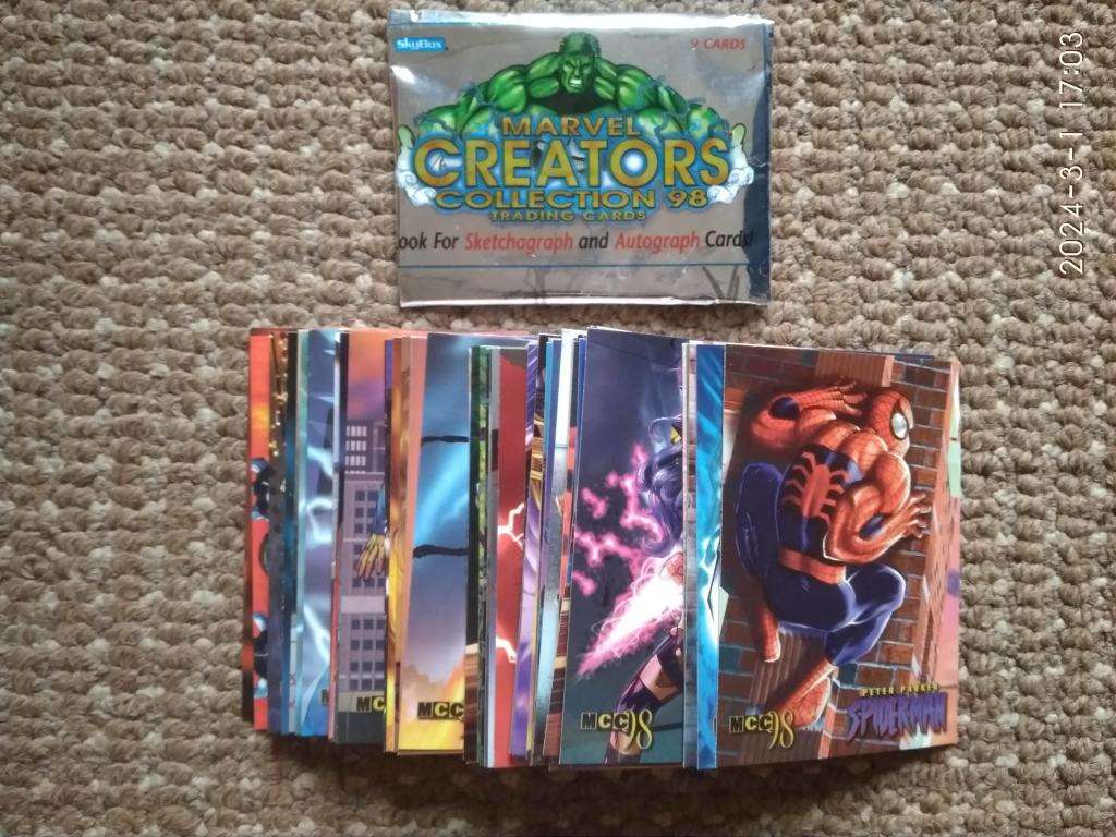 Collectables - MARVEL Creators Collection 1998 trading cards (Base Set ...