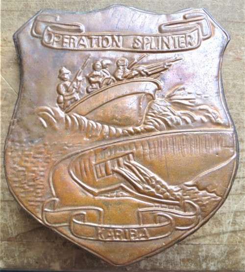 Plaques - Rhodesian Copper Operation Splinter Plaque/Shield - Kariba ...