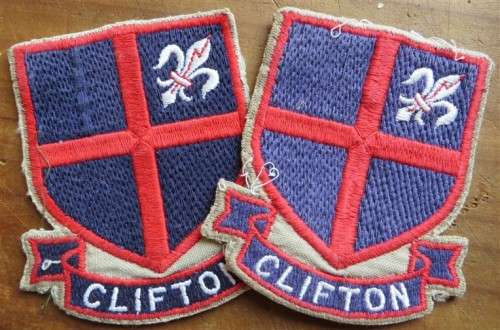 Other Antiques & Collectables - Pair of Embroidered Clifton Badges was ...