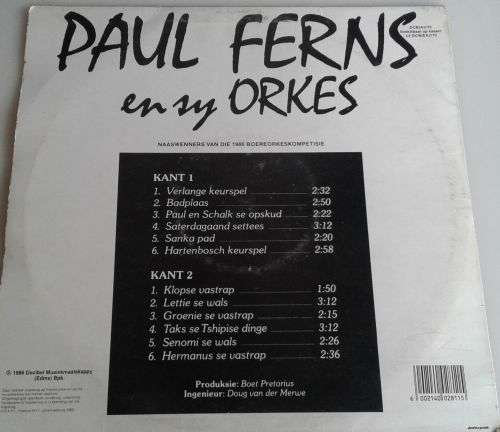 Other Tapes, LPs & Other Formats - Paul Ferns en sy orkes LP was listed ...