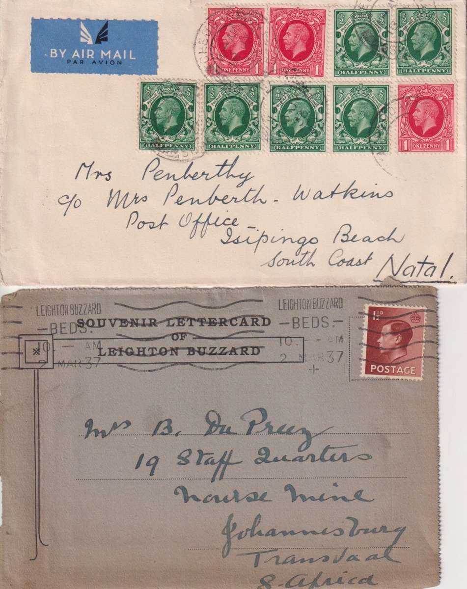 Colonial Britain - STARTING @ R20 - 2X ENVELOPE & LETTER CARD - KING ...