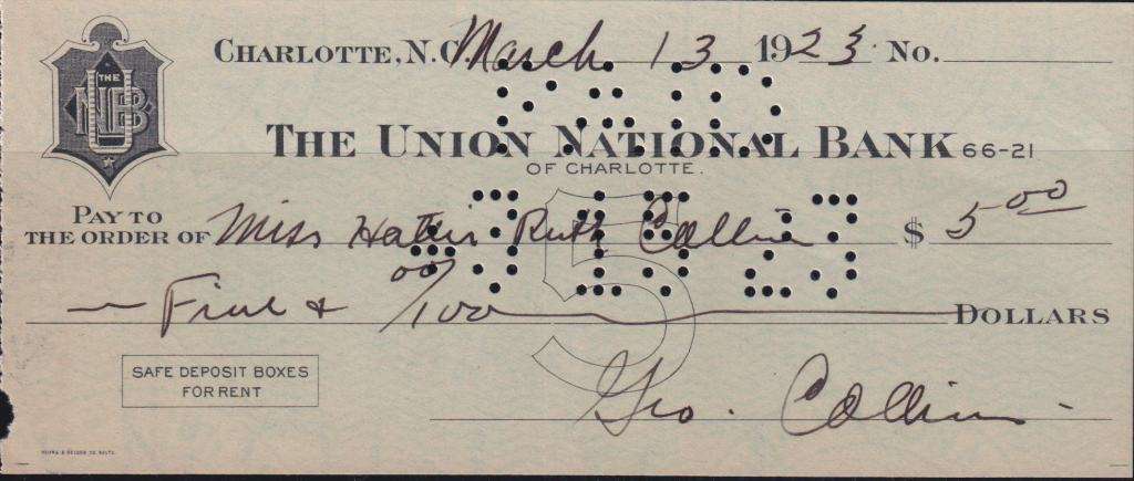 Numismatic collectables - STARTING @ R10 - 2 USED CHEQUES WITH PERFINS ...