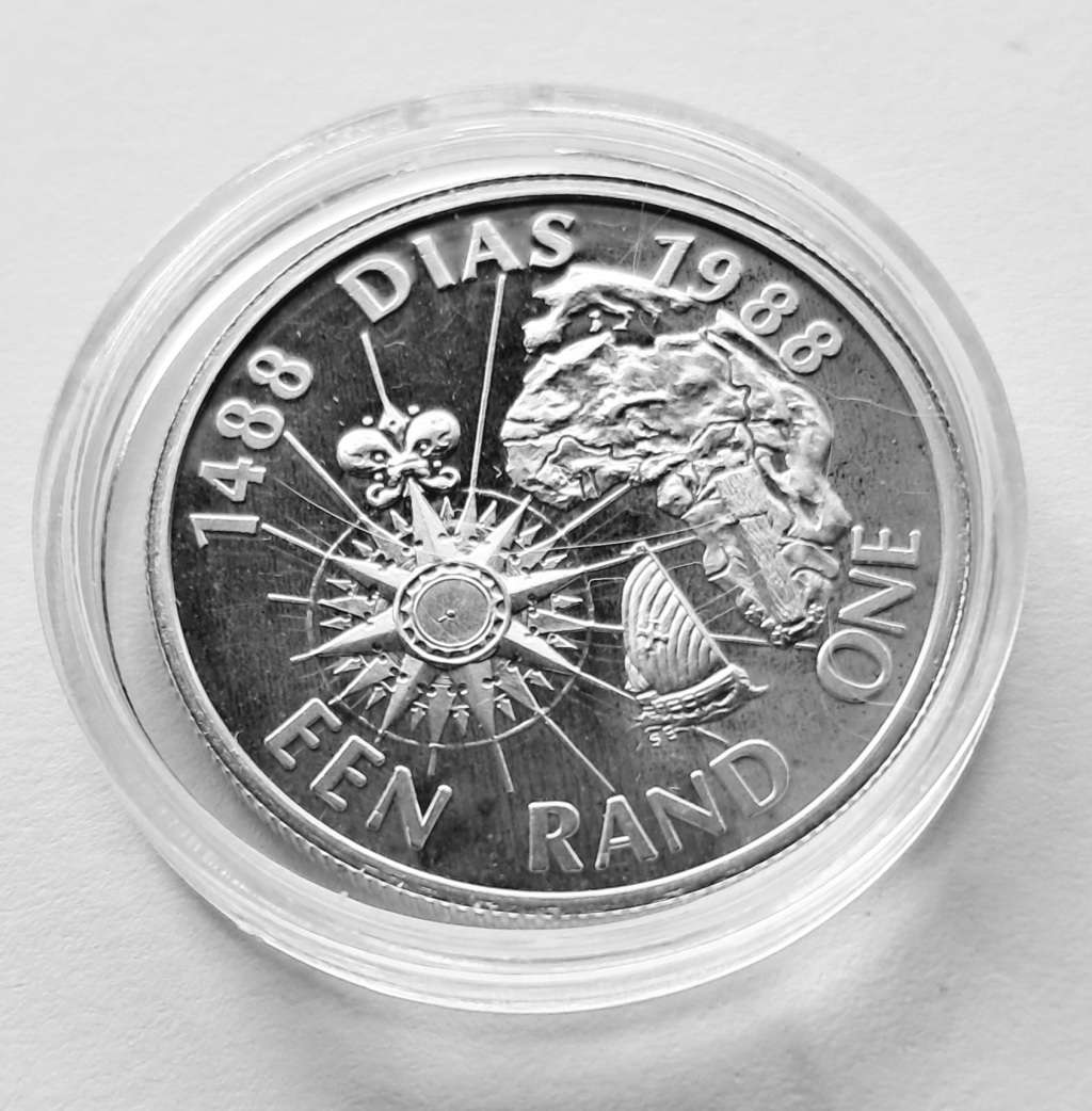 One Rand - SOUTH AFRICA - 1 RAND 1988 SILVER - DIAS PROOF COIN (IN ...