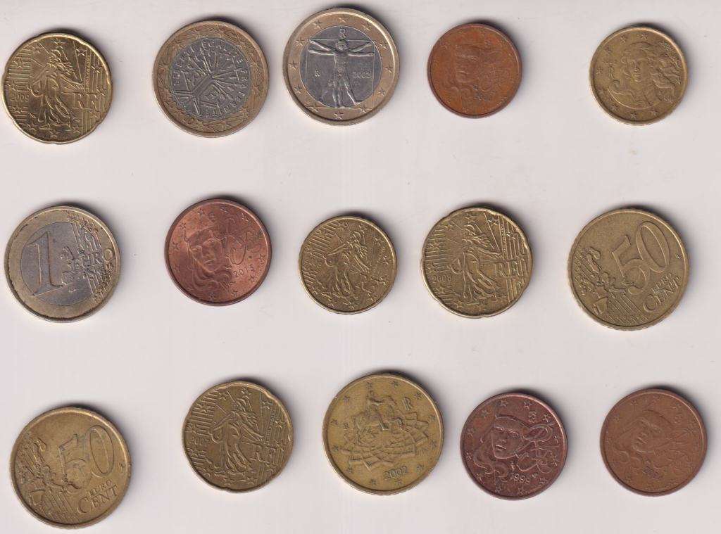 Europe - STARTING AT ONLY R10 - 15 X EURO & EURO CENTS COINS - FRANCE ...