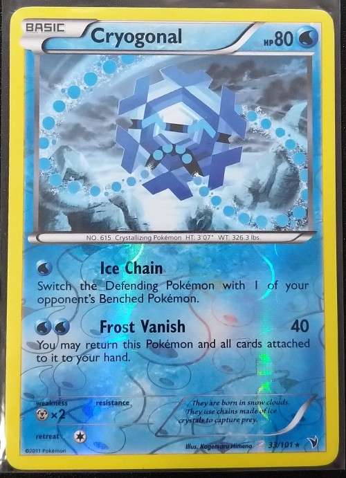 Trading Cards - POKEMON CARDS - Cryogonal - 33/101 - Rare Reverse Holo ...