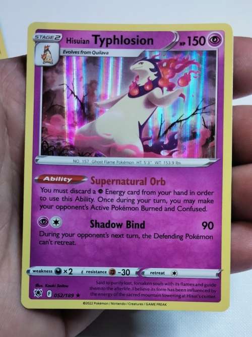 Trading Cards - POKEMON CARDS - Hisuian Typhlosion - 052/189 - Holo ...