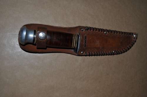 Knives & Daggers - WOW!! VINTAGE KINFOLKS FIXED BLADE KNIFE WITH SHEATH ...