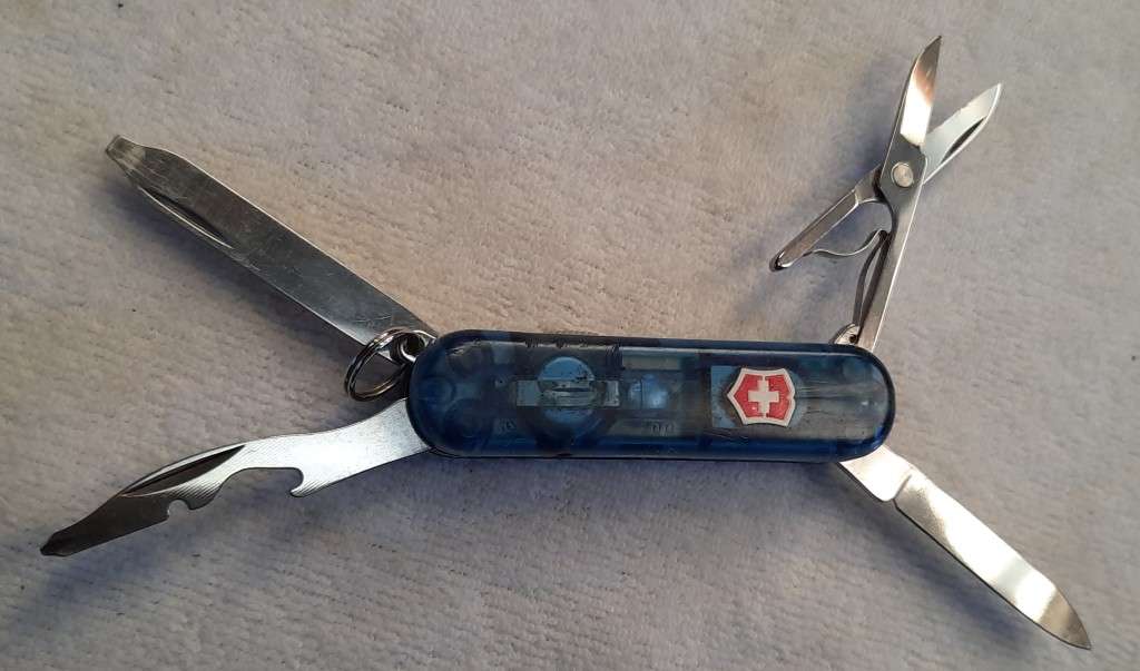 Tools & Knives - Victorinox Swiss Army Knife - Translucent blue Scales ...
