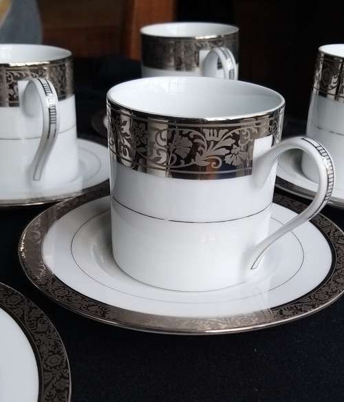 Stoneware - Beautiful Thomas Kiln `TRISA` fine porcelain Espresso set ...