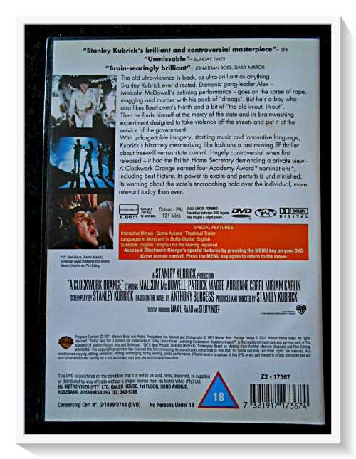 Movies - A CLOCKWORK ORANGE: Stanley Kubrick - Ultraviolence meets ...