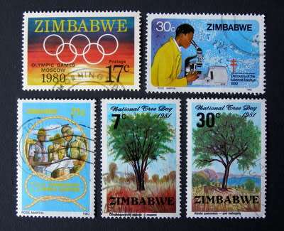 Zimbabwe, Rhodesia & Nyasaland - ZIMBABWE - Assorted Stamps 1980-82 for ...