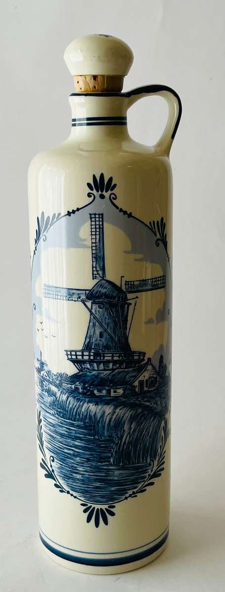 Dutch Porcelain - Blue Delft Bottle - Made for Bols royal distilleries ...