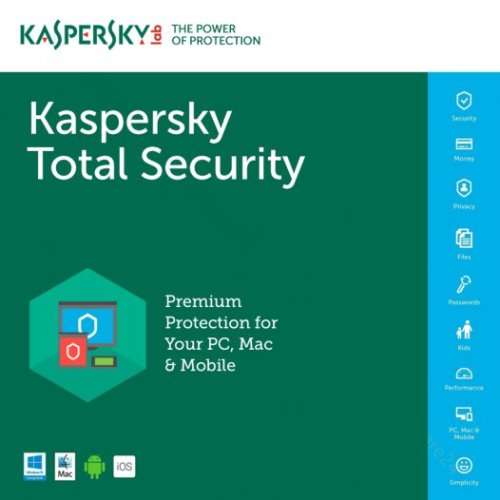 Antivirus & Security - Kaspersky Total Security- 1 year, 5 Device for ...