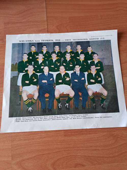 Sporting Memorabilia - Springboks vs France 1958,1st Test for sale in ...