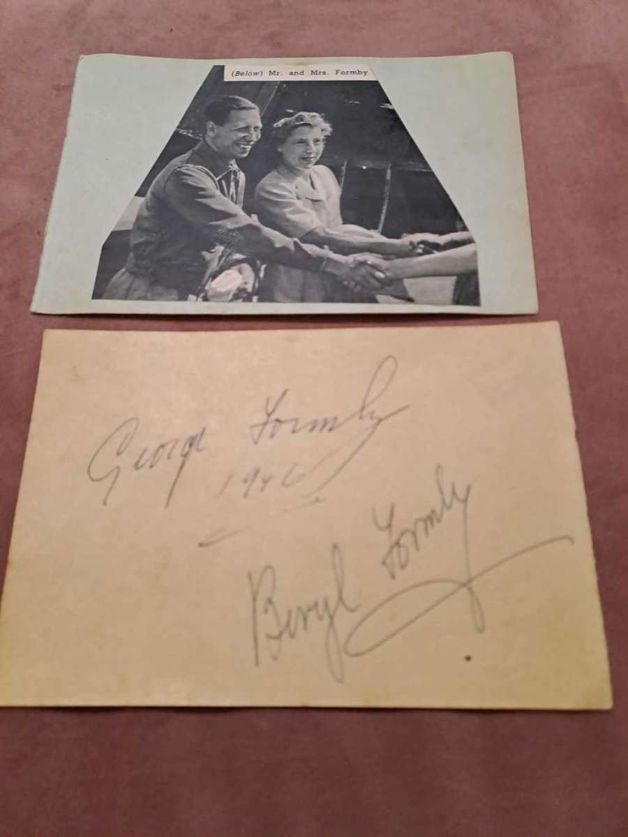 Other Movie Memorabilia - George and Beryl Formby original signatures ...
