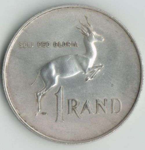 One Rand - 1967 SOUTH AFRICA R1 ONE RAND SILVER COIN - AFRIKAANS was ...