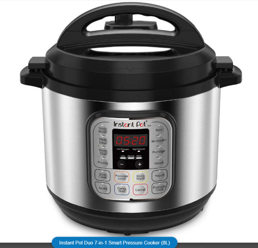 Pressure Cookers - Instant Pot Duo 80 7-in-1 smart Cooker 8L was sold ...