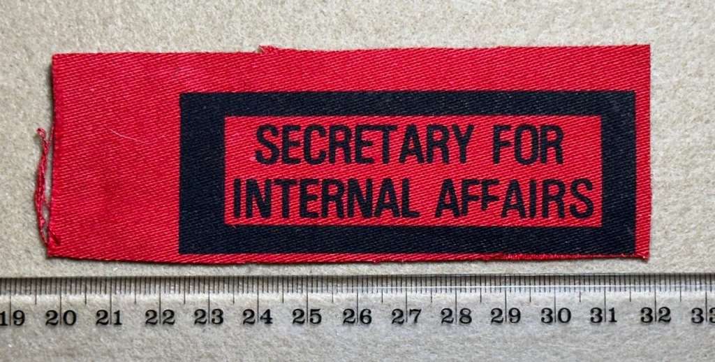 International Badges & Insignia - Rhodesian INTAF - RED SECRETARY FOR ...