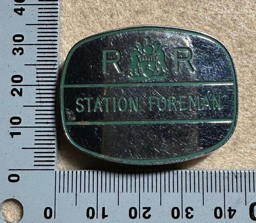 International Badges & Insignia - Rhodesian Railways - CHROME - STATION ...
