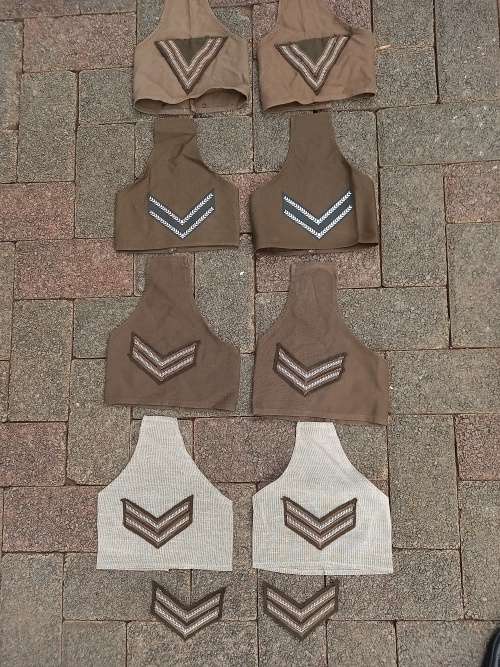 Uniforms - 4 Pairs Old SADF rank brassards of different ranks in SADF ...