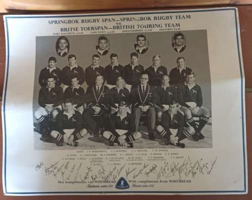 Sporting Memorabilia - Picture/Print hard Glossy paper Springbok Rugby ...