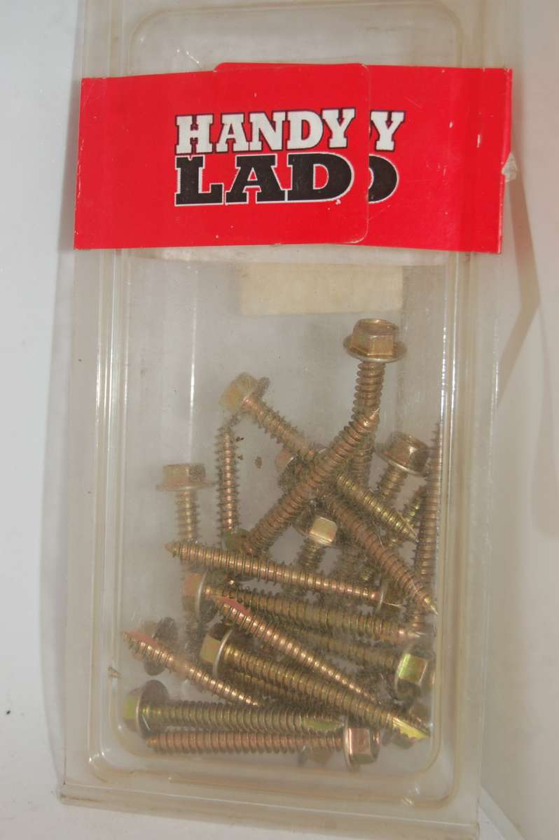 Nails, Screws & Fasteners - HANDY LAD BRASS COATED BOLT HEAD SCREW PACK 8 MM BY 45 MM APPROX 25 ...