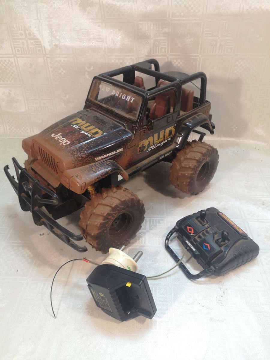Road - LARGE JEEP MUD SLINGER RC BY NEW BRIGHT WITH REMOTE & CHARGER ...