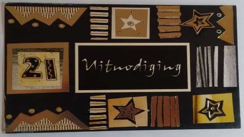Invitations & Cards - 21ste Uitnodiging + Koevert 14.5cm x 10cm for ...