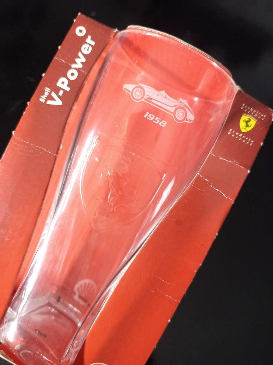 Bar Accessories - Ferrari 1958 F1 souvenir glass (Shell V-Power) - made ...