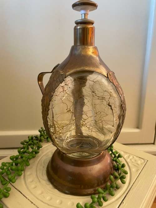 Decanters - Vintage Brass/Glass Musical Decanter Liquor Music Box ...