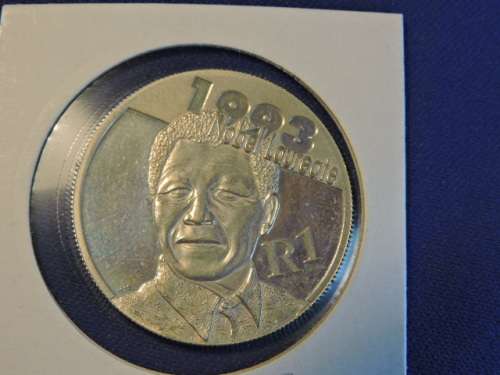 Mandela - UNC Nelson Mandela Peace Prize R1 Silver Coin with ...